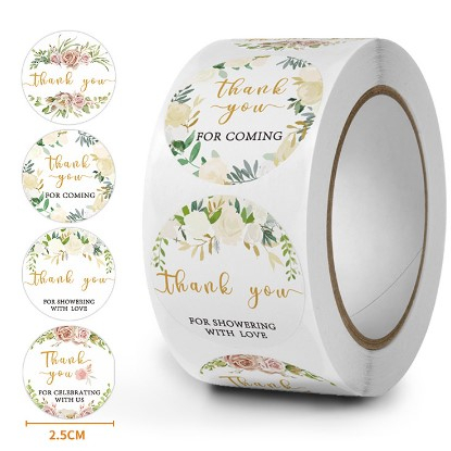 Jual [PART 3] STICKER THANKYOU 1 Roll (500 PCS) Stiker Label Makanan ...