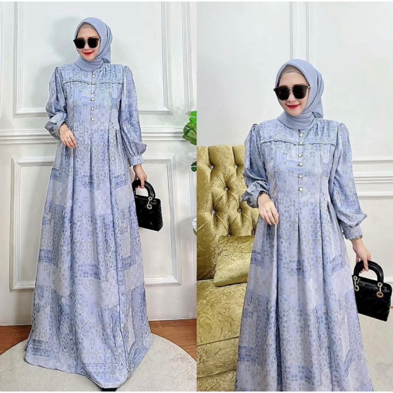 Jual LOUISA DRESS AMORE GAMIS MOTIF BATIK MODEL LAYER | Shopee Indonesia