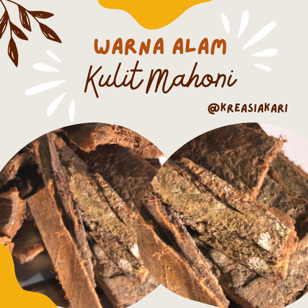 Jual [WARNA ALAM] BAHAN ALAM WARNA MERAH KECOKLATAN KULIT MAHONI Per KG ...