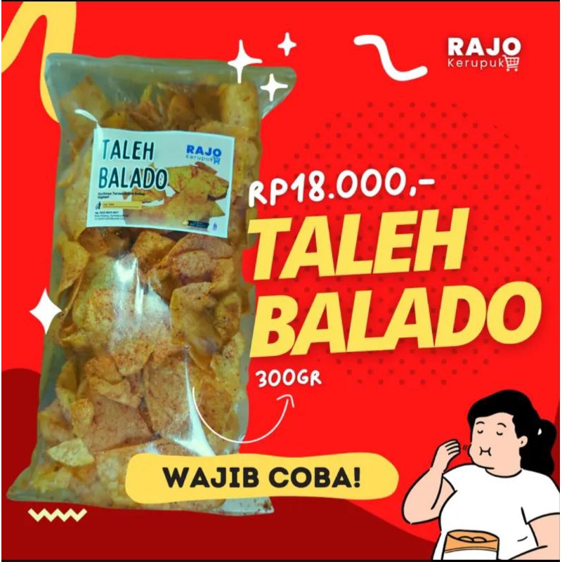 Jual Kerupuk Taleh Balado 300gr / Rajo Kerupuk / Taleh Balado | Shopee ...