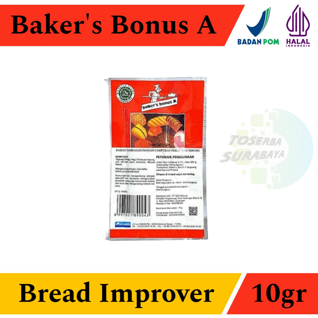 Jual BAKER'S BONUS A Sachet 10gr - Bread Improver (Pengembang ...