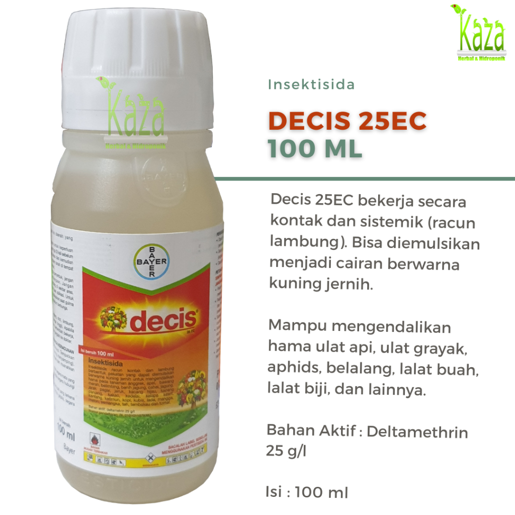 Jual Insektisida Decis 25 EC 100 ml - Pestisida Bayer Pembasmi Hama Kutu Ulat Belalang | Shopee ...