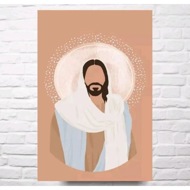 Jual ((COD)) Hiasan Dinding Yesus Kristus Ruang Tamu Minimalis//Poster ...