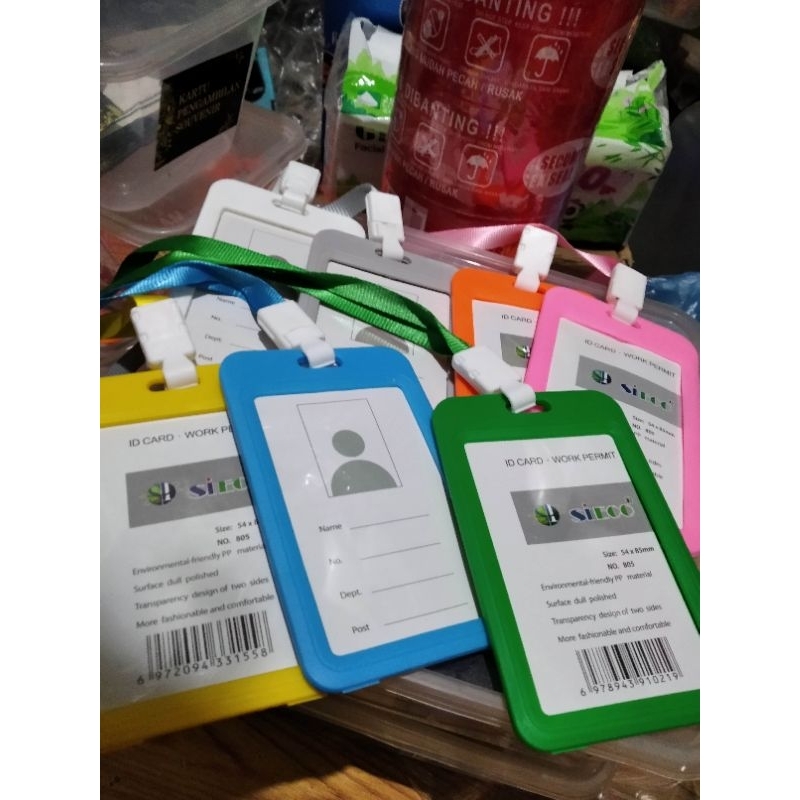 Jual Name tag ID CardHolder Gantungan kartu Nama atau panitia satu set ...