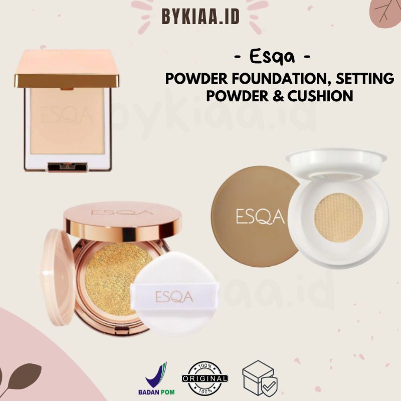 Jual ESQA Flawless Cushion Serum SPF 50+ PA+++, Setting Powder & Powder ...