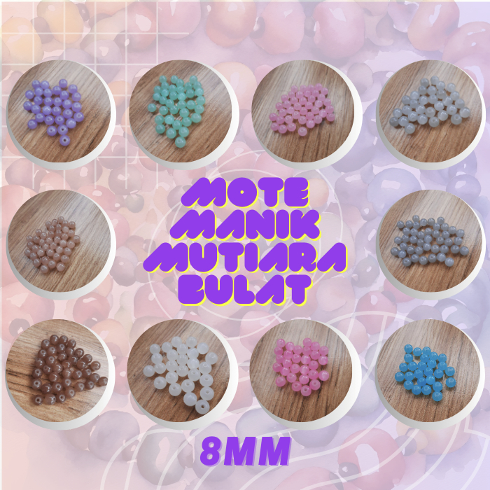 Jual 10pcs Mote Manik Mutiara Jelly Bulat 8mm | Shopee Indonesia