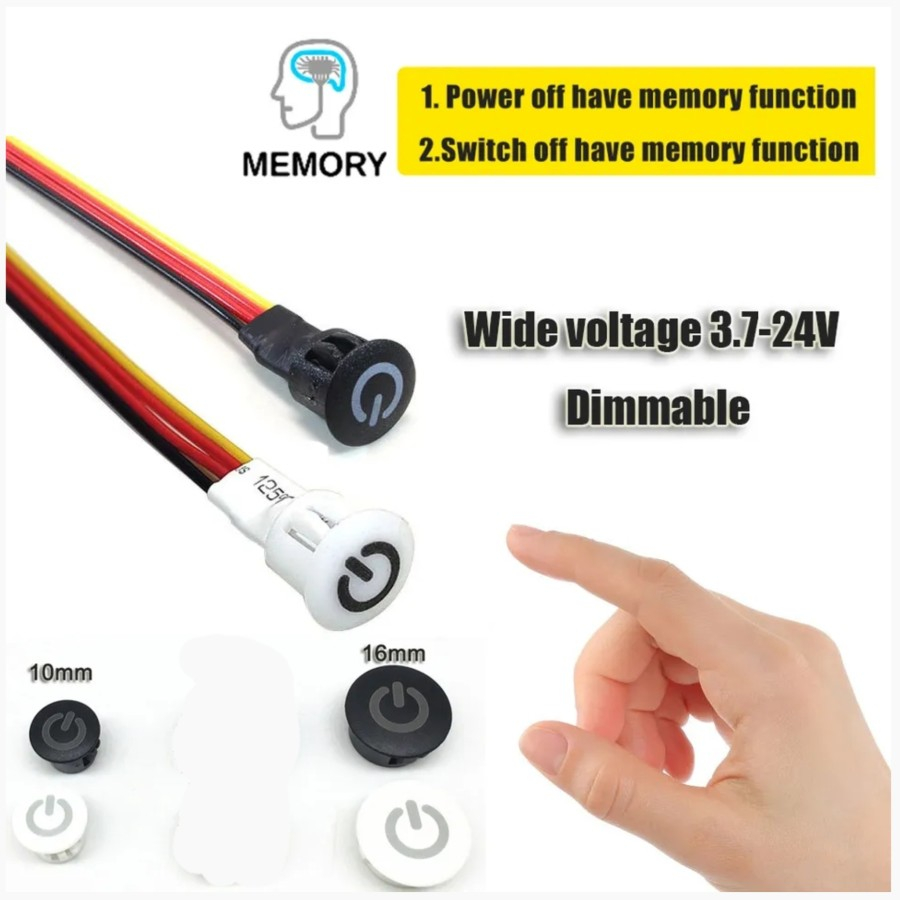 Jual Dimmable touch sensor button tombol sensor sentuh dc 5v 12v 24v ...