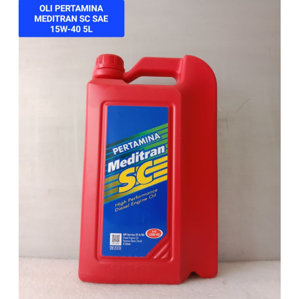 Jual Oli Mesin Pertamina MEDITRAN SC Diesel SAE-15W-40 5Liter | Shopee ...