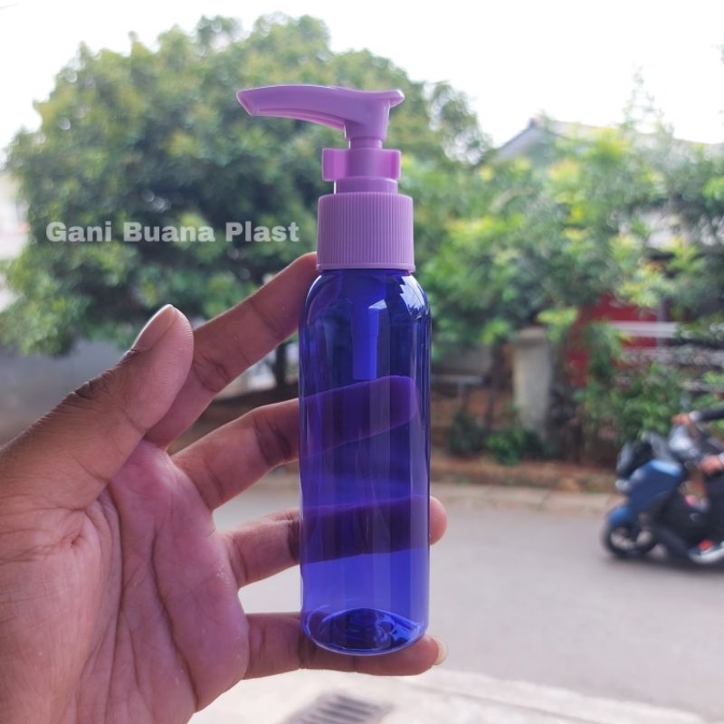 Jual BOTOL PUMP 100ML UNGU TUTUP PUMP CLIP UNGU/BOTOL PUMP 100ML PET ...