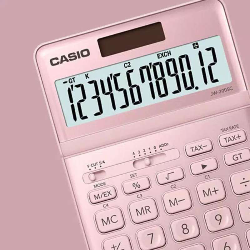Jual KALKULATOR DIGITAL CASIO JW-200SC STYLISH METALIC 12 DIGIT - PINK ...
