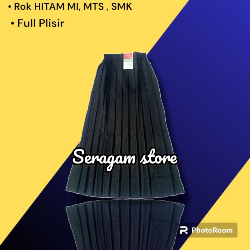 Jual SERAGAM SEKOLAH ROK PANJANG HITAM SD MI FULL REMPEL LIPIT ROK SEKOLAH FULL PLISIR HITAM SD ...