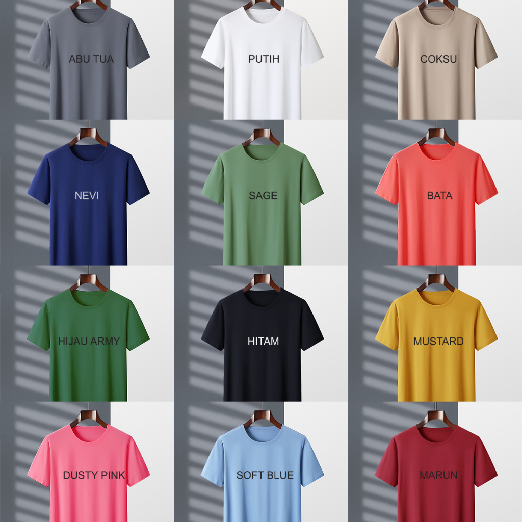 Jual Kaos polos paket 6pc baju 100rb semi combet PE | Shopee Indonesia Jual Kaos polos paket 6pc baju 100rb semi combet PE | Shopee Indonesia