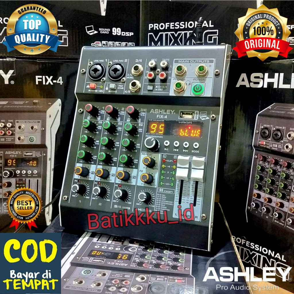 Jual MIXER ASHLEY KPOP 4 K POP 4 KPOP4 K POP4 4CH ORIGINAL Bluetooth-USB-Soundcard FIX 4 REV 4 ...