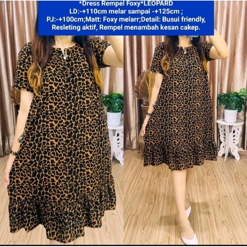 Jual Dress Rempel Foxy Leo/Dress foxy Ruffle/dress Foxy susun/dress ...