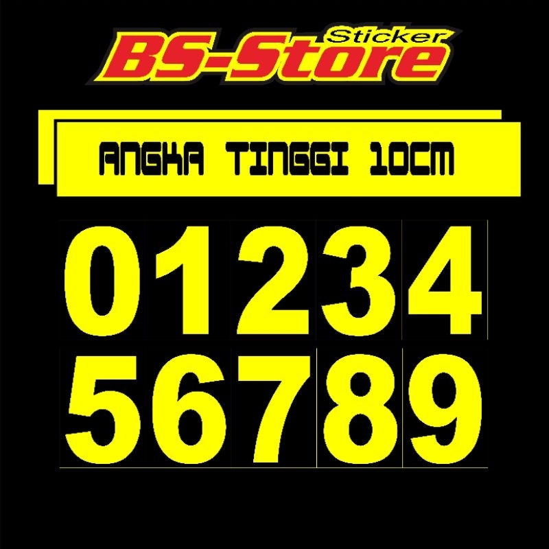 Jual Sticker Loker Nomer Meja CUSTOM CUTTING ANGKA 10CM | Shopee Indonesia