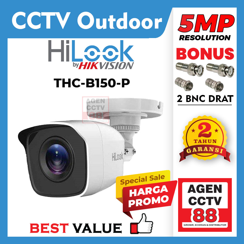 Jual Kamera CCTV Outdoor HILOOK 5MP THC B150 P Garansi Resmi | Shopee ...