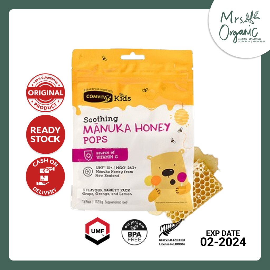 Jual Permen Madu Comvita Kids Soothing Pops with UMF 10+ Manuka Honey ...