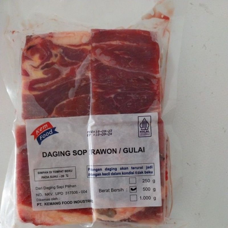 Jual Daging Sop | Rawon | Gulai Kemfood 500g | Shopee Indonesia