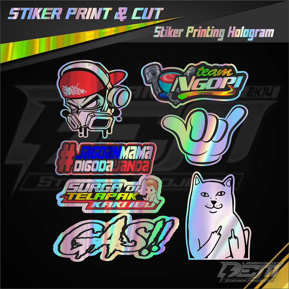 Jual Stiker pack 1set hologram viral dan terlaris stiker motor keren ...