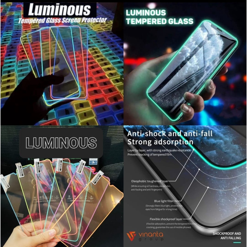 Jual TEMPERED GLASS LUMINOUS GLOW IN DARK / ANTI MINYAK / ANTI SPY HUAWEI P40 4G / P40 LITE 5G ...