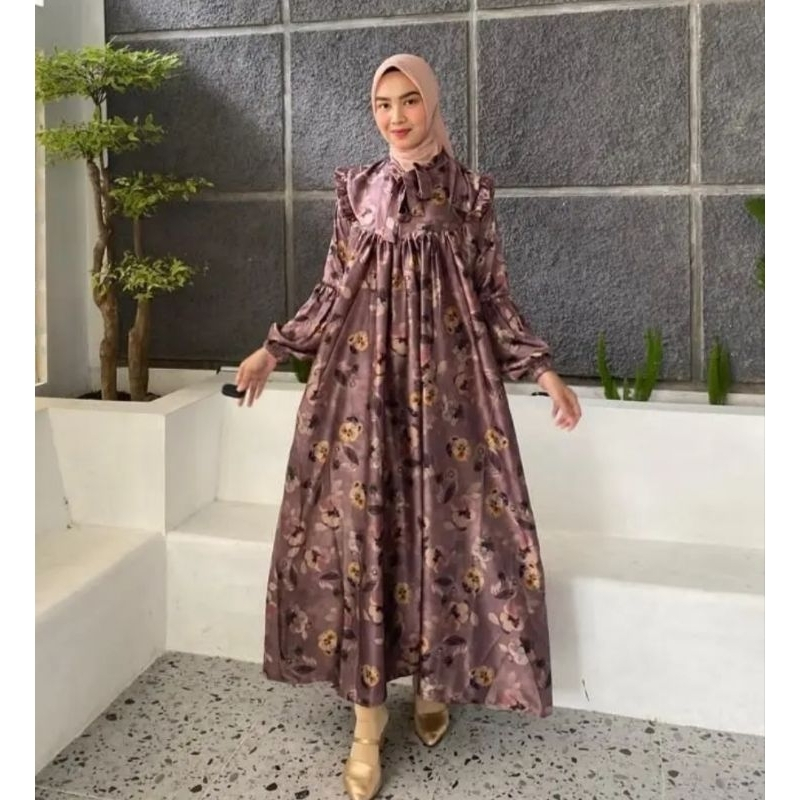 Jual ZOYA GAMIS SILKY ARMANI PREMIUM // LONG DRESS SILKY ARMANI ...
