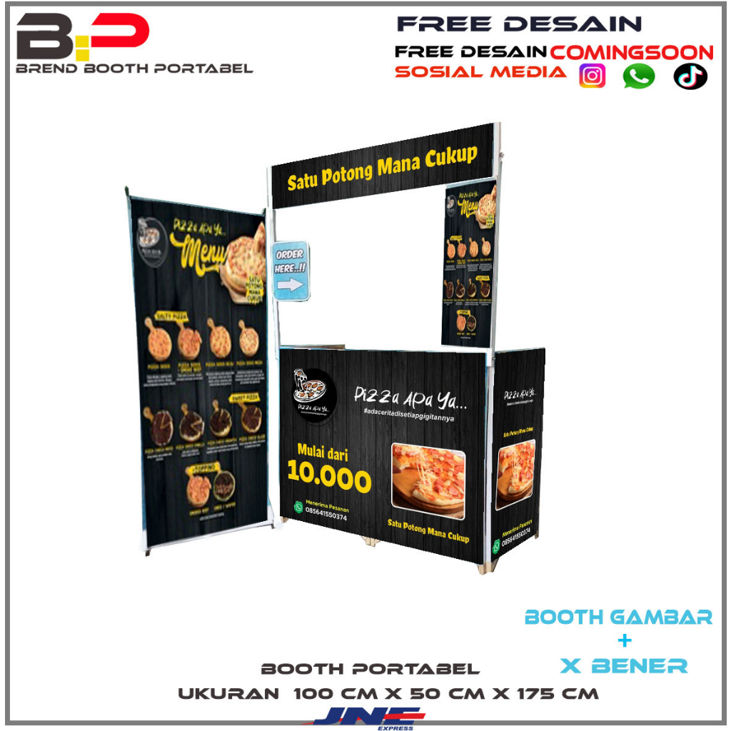 Jual Booth Lipat 100x50x175 Gerobak Lipat Ringan / Meja Jualan Portable ...