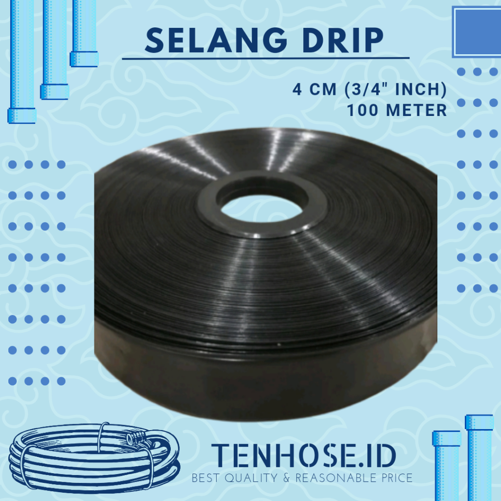 Jual Selang Drip Tanpa Lubang Ukuran 4 Cm 3/4" 100 Meter / Kelapa Sawit ...