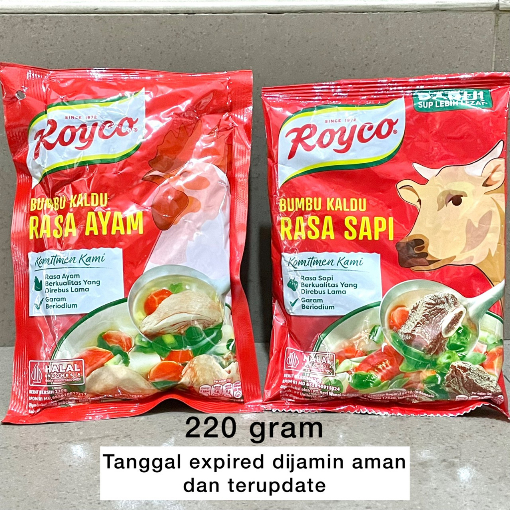 Jual [BACA DESKRIPSI] Royco Bumbu Kaldu Ayam / Sapi 220 gr | Shopee ...