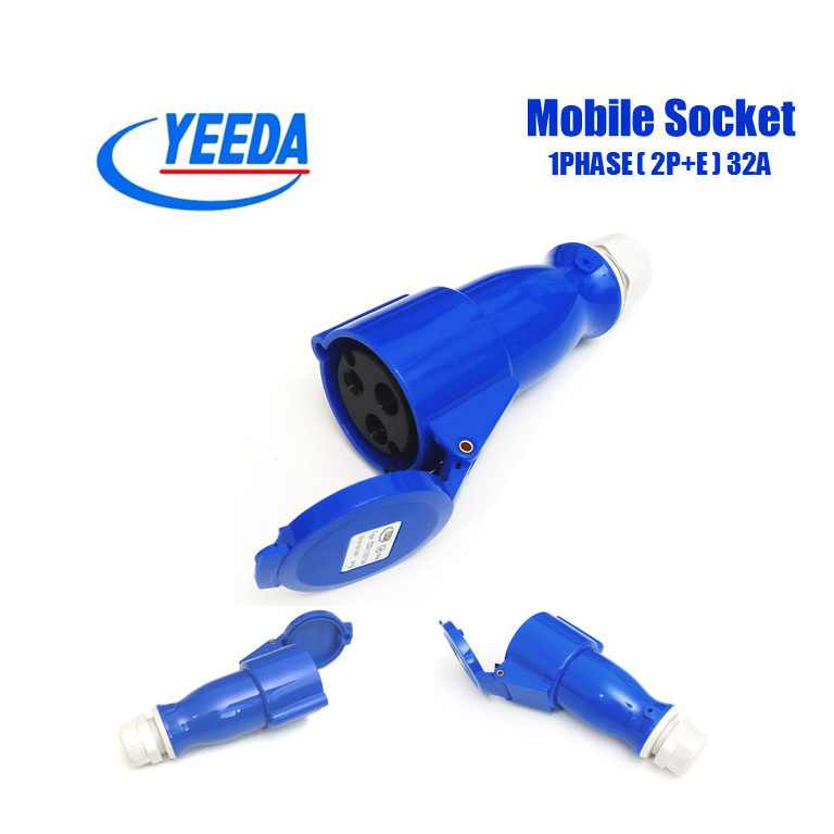 Jual Yeeda Connector Industrial Socket IEC60309 32A 2P+E Female ...