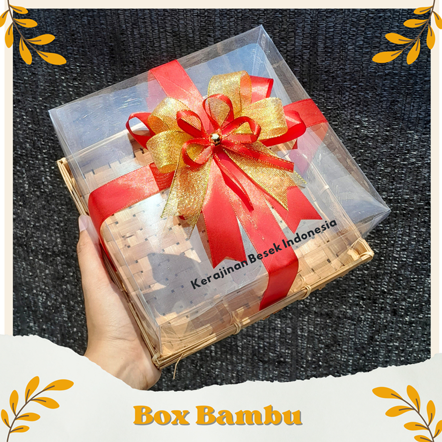 Jual BOX MIKA HANTARAN SANGJIT IMLEK Kotak bambu hias pita pernikahan ...