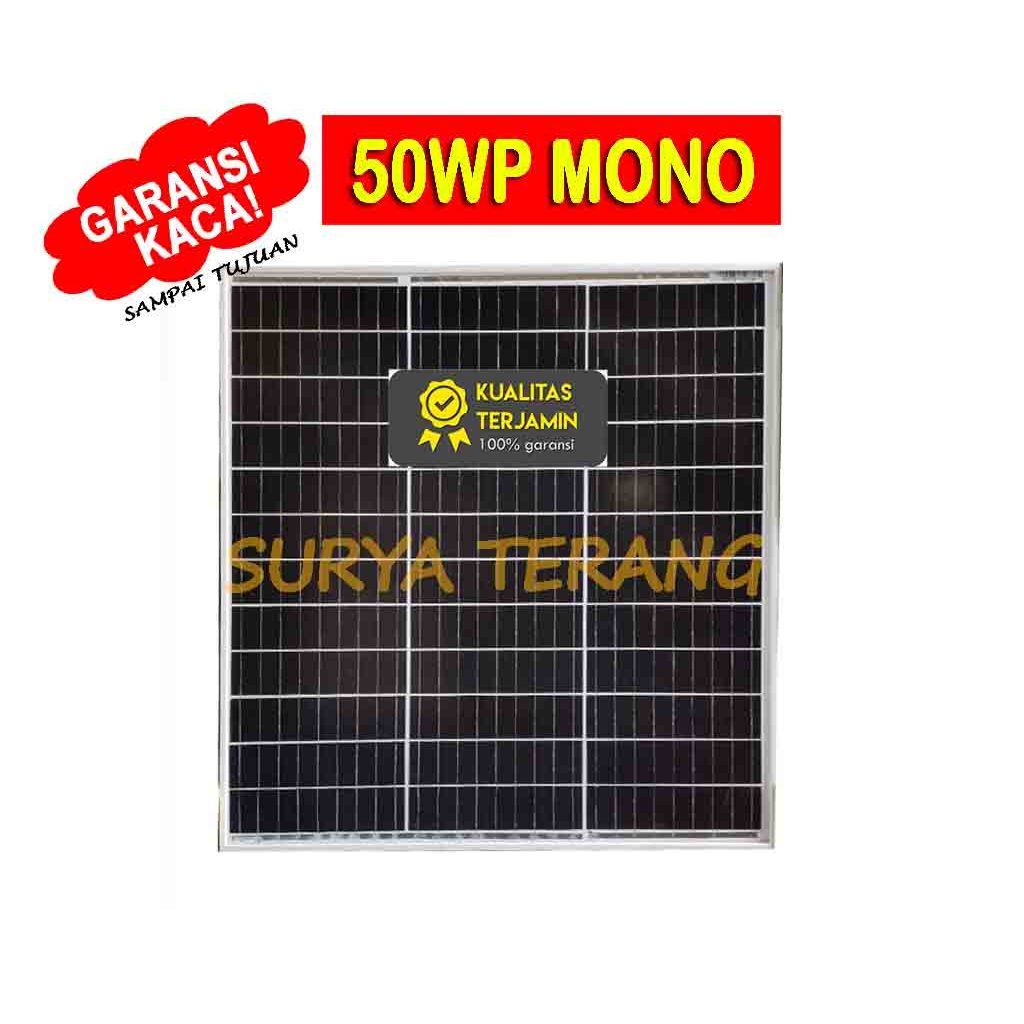 Jual Solar Panel Surya 50wp Mono Solar Cell 50wp Monocrystalline ...