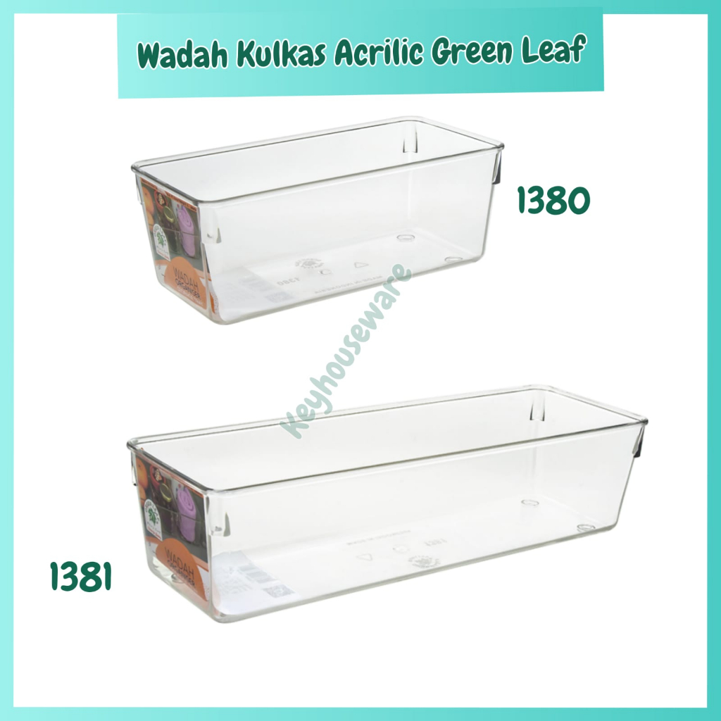 Jual Wadah Penyimpanan Kulkas / Wadah Serbaguna Acrilic / Green Leaf ...