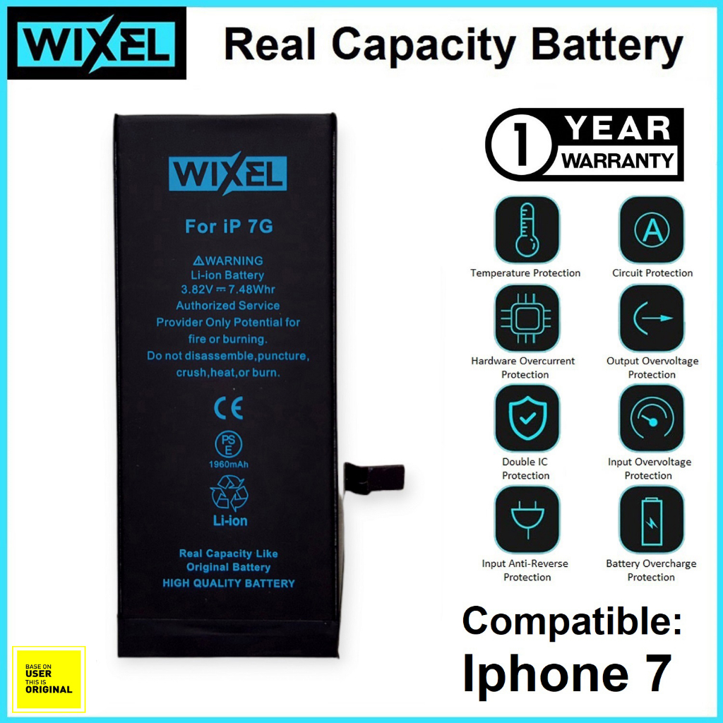 Jual WIXEL ORIGINAL Baterai Iphone 7 7G Batre Batrai Battery Dual ...