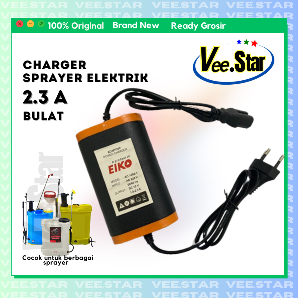 Jual Power Charger Cas Tangki Sprayer Elektrik Hama Dragon 2.3 A 12V ...