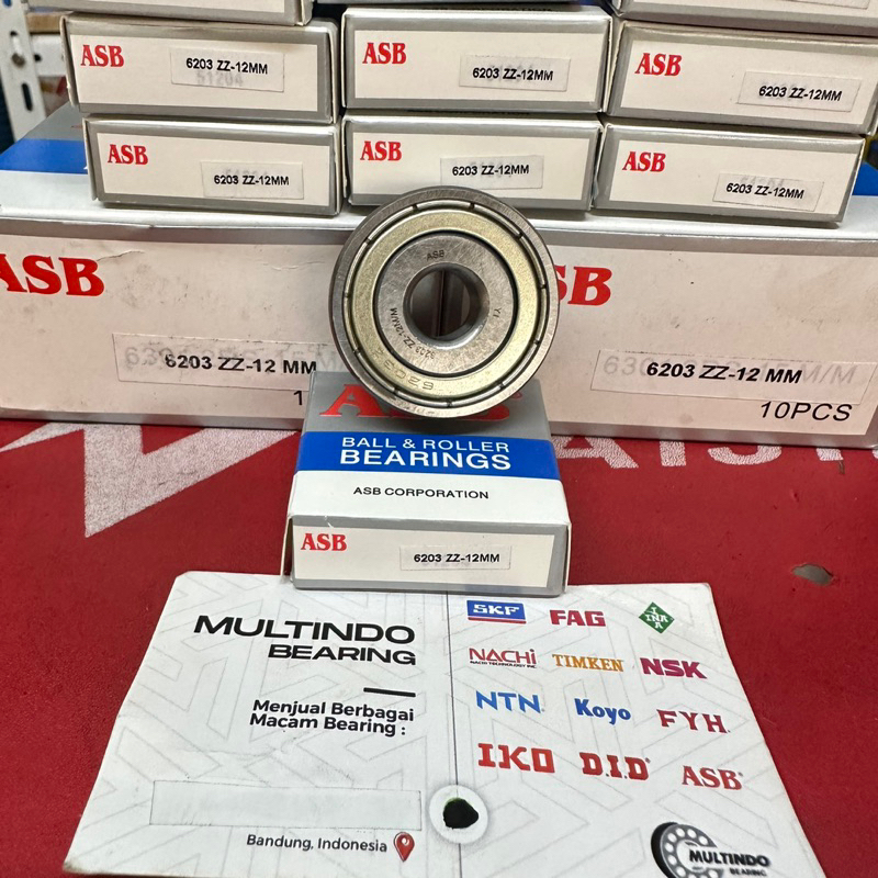 Jual Bearing 6203-12 ZZ AS 12 MM 12×40×12 MM ASB ORIGINAL | Shopee ...