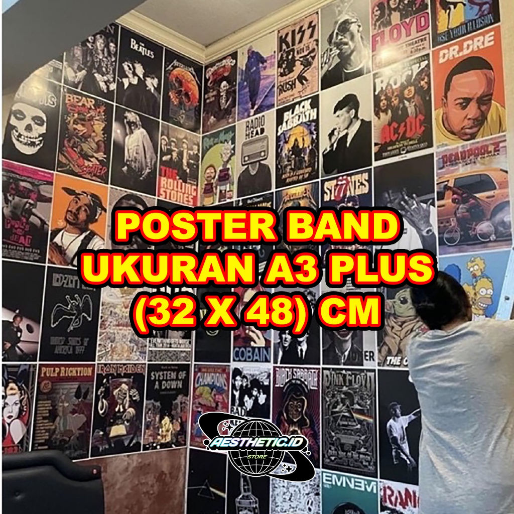 Jual POSTER DINDING AESTHETIC TEMA BAND METAL A3+ (32 X 48)CM | Shopee ...