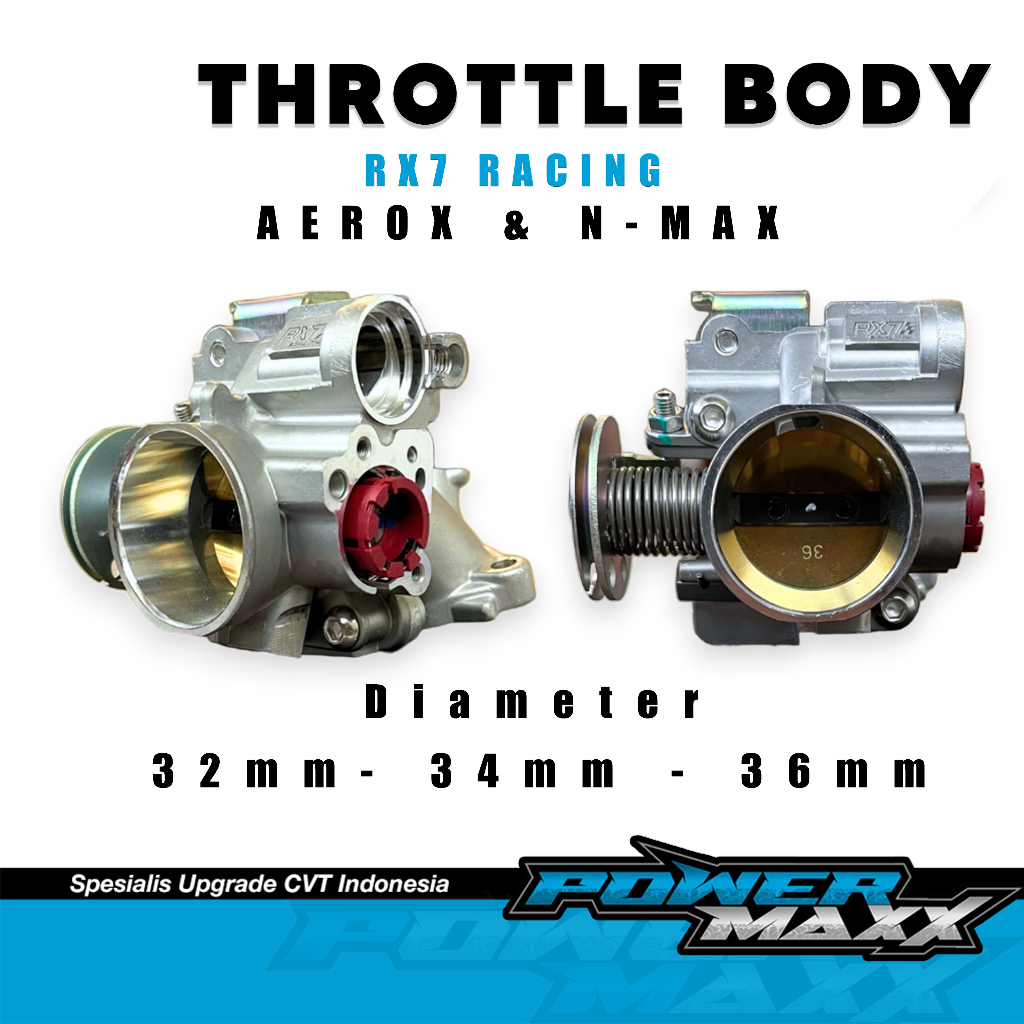 Jual Throttle Body TB Rx7 Racing Yamaha Nmax Diameter 32mm 34mm 36mm ...