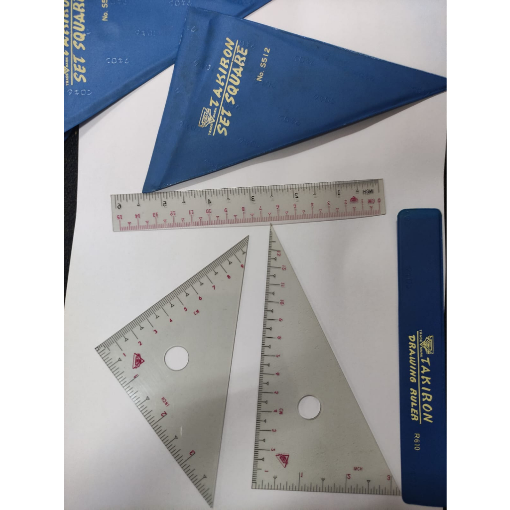 Jual penggaris takiron 15 cm / segitiga set made in japan presisi ...