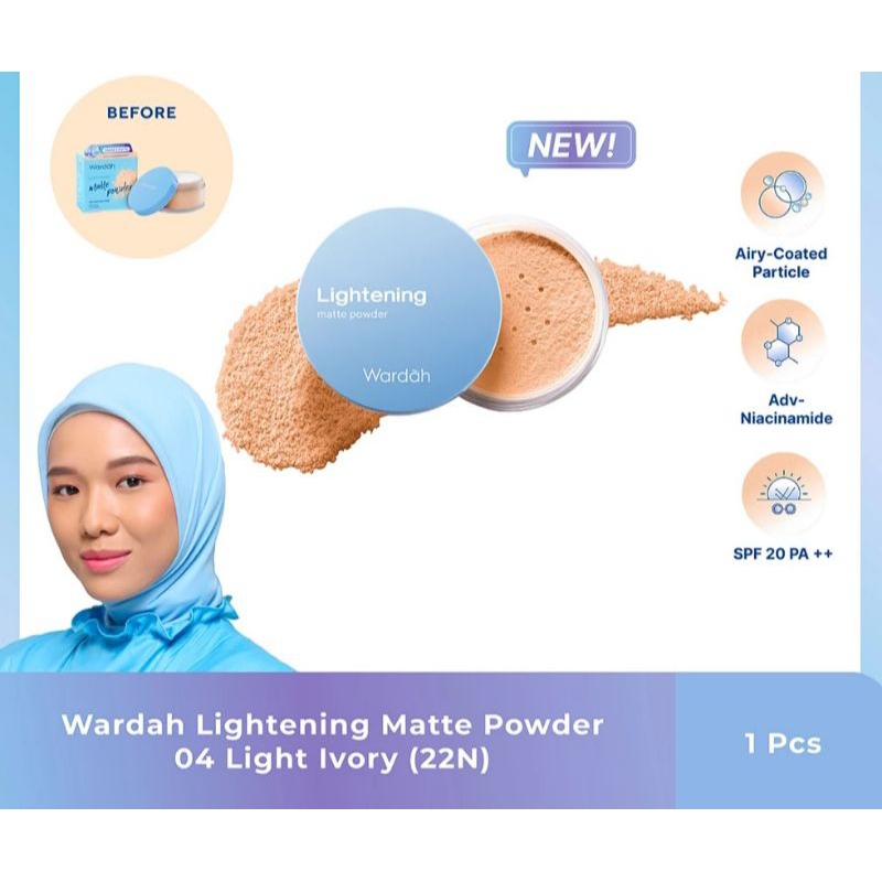 Jual Wardah Lightening Matte Loose Powder 20g ( bedak tabur wardah ...