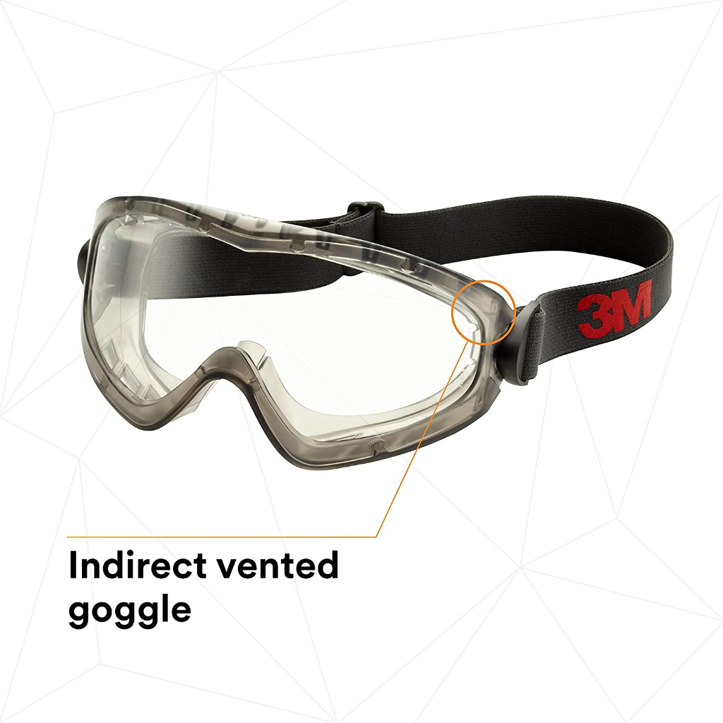Jual 3M GoggleGear GG2891-SGAF, Indirect Vent, Clear SGAF Lens | Shopee ...