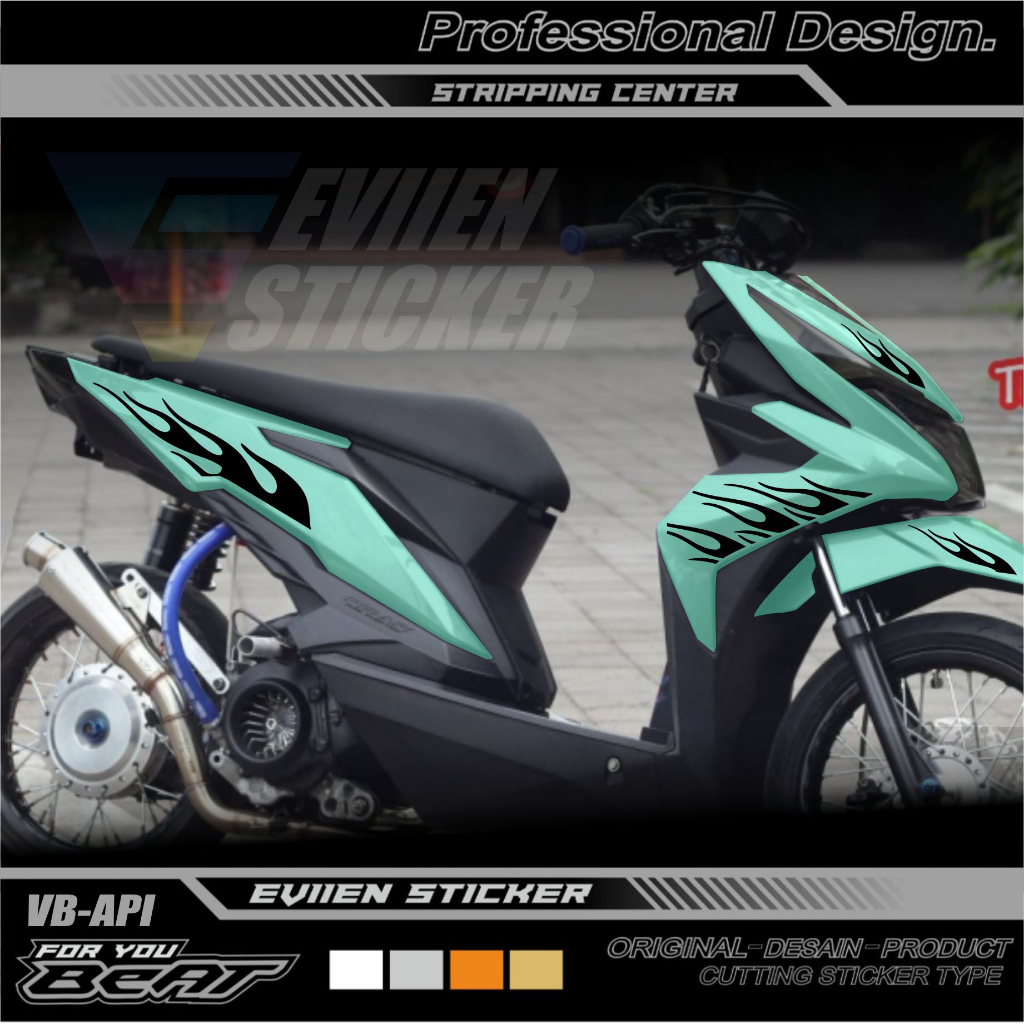 Jual STRIPING API BEAT NEW ESP CUTTING STICKER | Shopee Indonesia