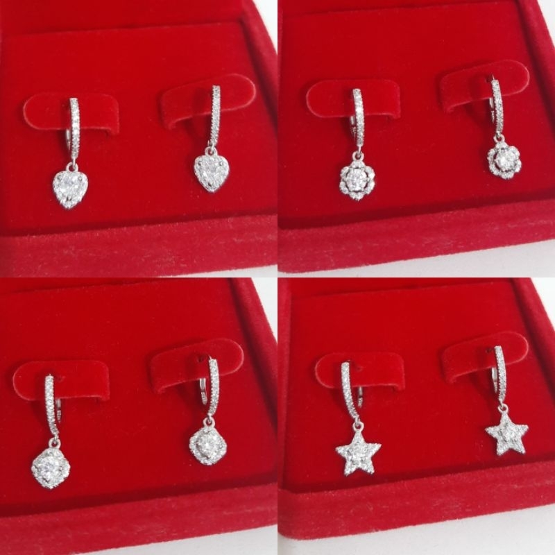 Jual Anting Jepit Perak Asli 925 Lapis Mas Putih | Shopee Indonesia