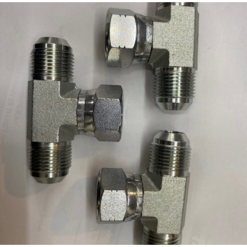 Jual Tee Nepel hydraulic 1/4” inch JIC Male Female | Shopee Indonesia