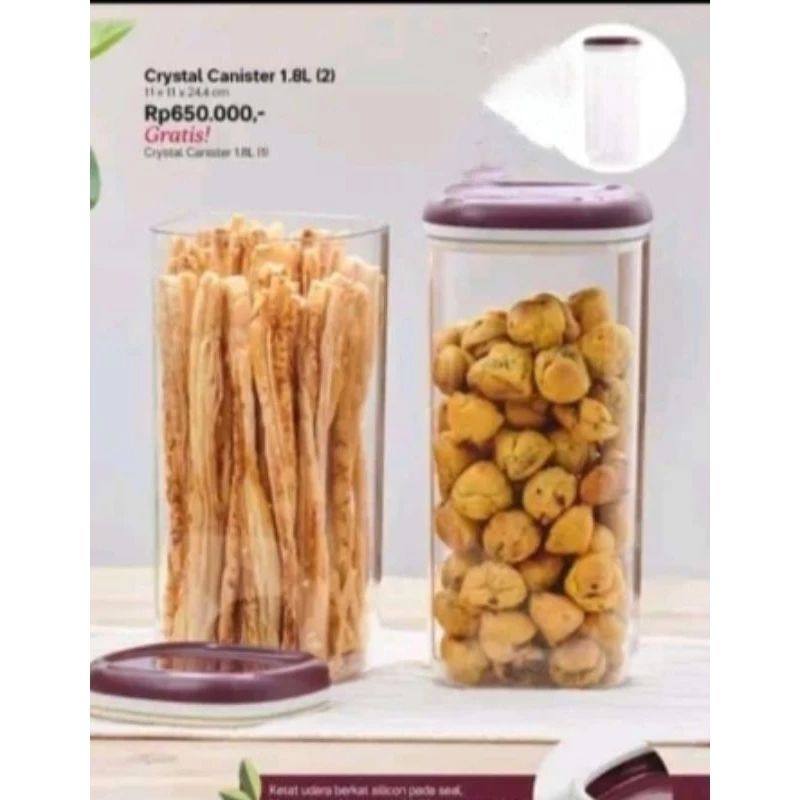Jual set crystal canister tupperware(2) | Shopee Indonesia