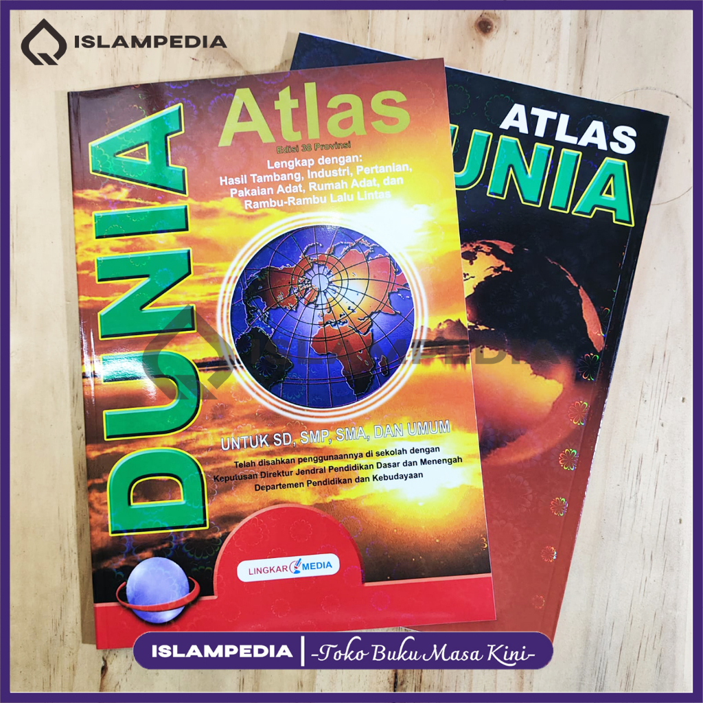 Jual ATLAS Indonesia dan Dunia Edisi Terbaru 38 Provinsi Uk A4 BESAR ...