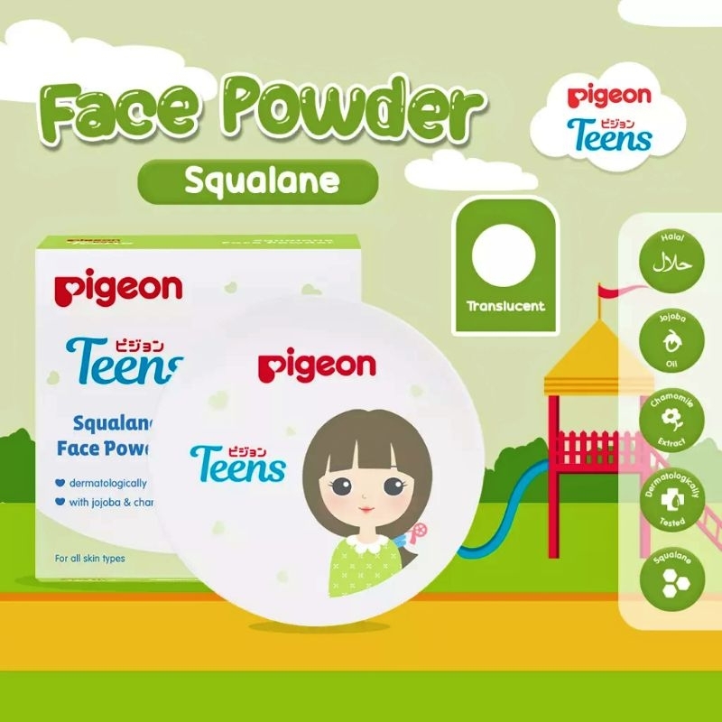 Jual PIGEON TEENS - FACE POWDER SQUALANE 12G | Shopee Indonesia