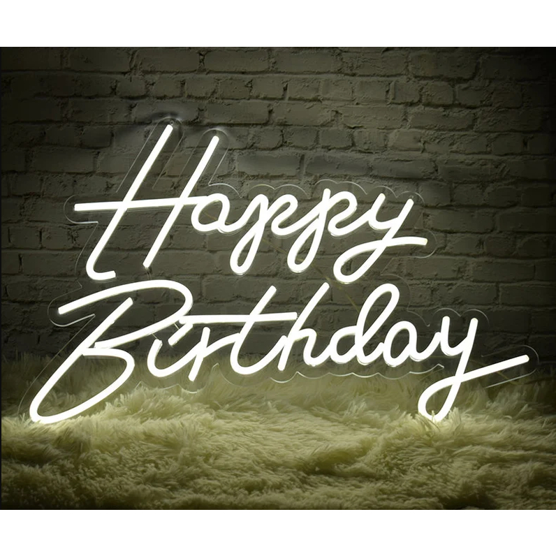 Jual Papan Nama LED Neon Flex Happy Birthday | Shopee Indonesia