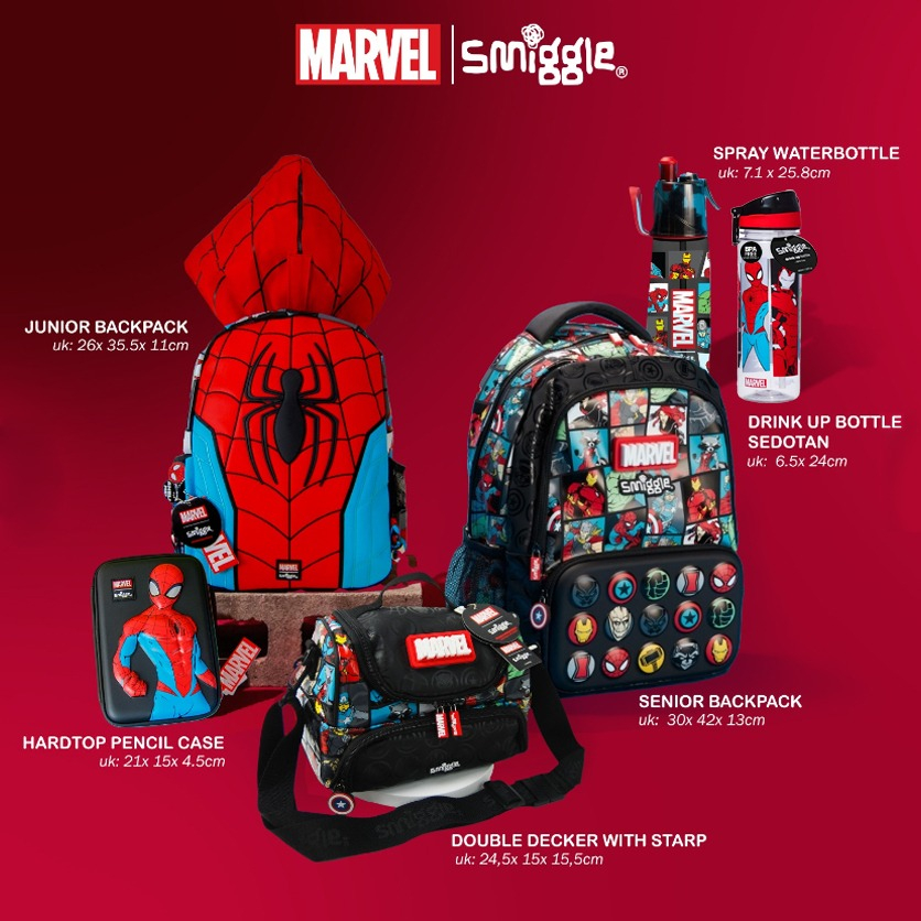Jual SMIGGLE X MARVEL SERIES BAGS/HARDTOP PC/ BOTOL AIR | Shopee Indonesia