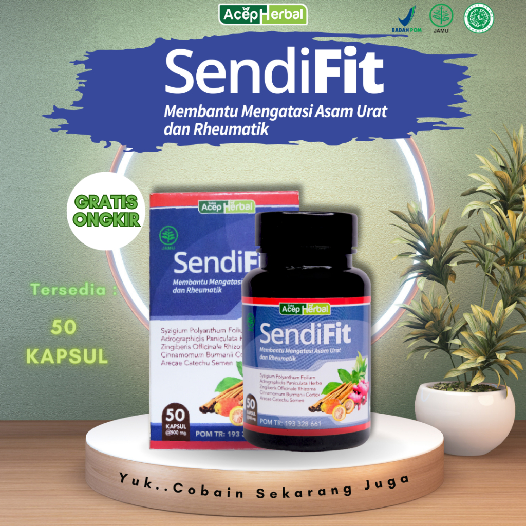 Jual SendiFit Acep Herbal Obat Asam Urat Rematik Nyeri Sendi Tulang ...