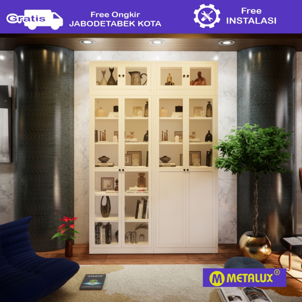 Jual METALUX KITAMI - Lemari Pajangan Besi Set | Steel Rack Display Set ...